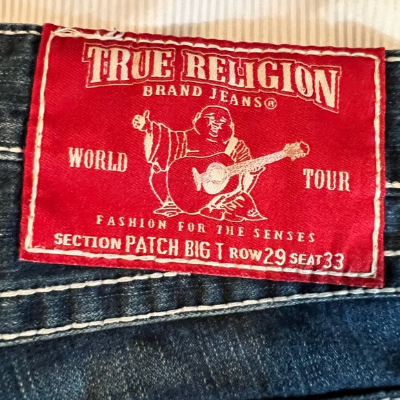 True Religion | Shorts | True Religion Patch Big T Shorts Sz29 | Poshmark